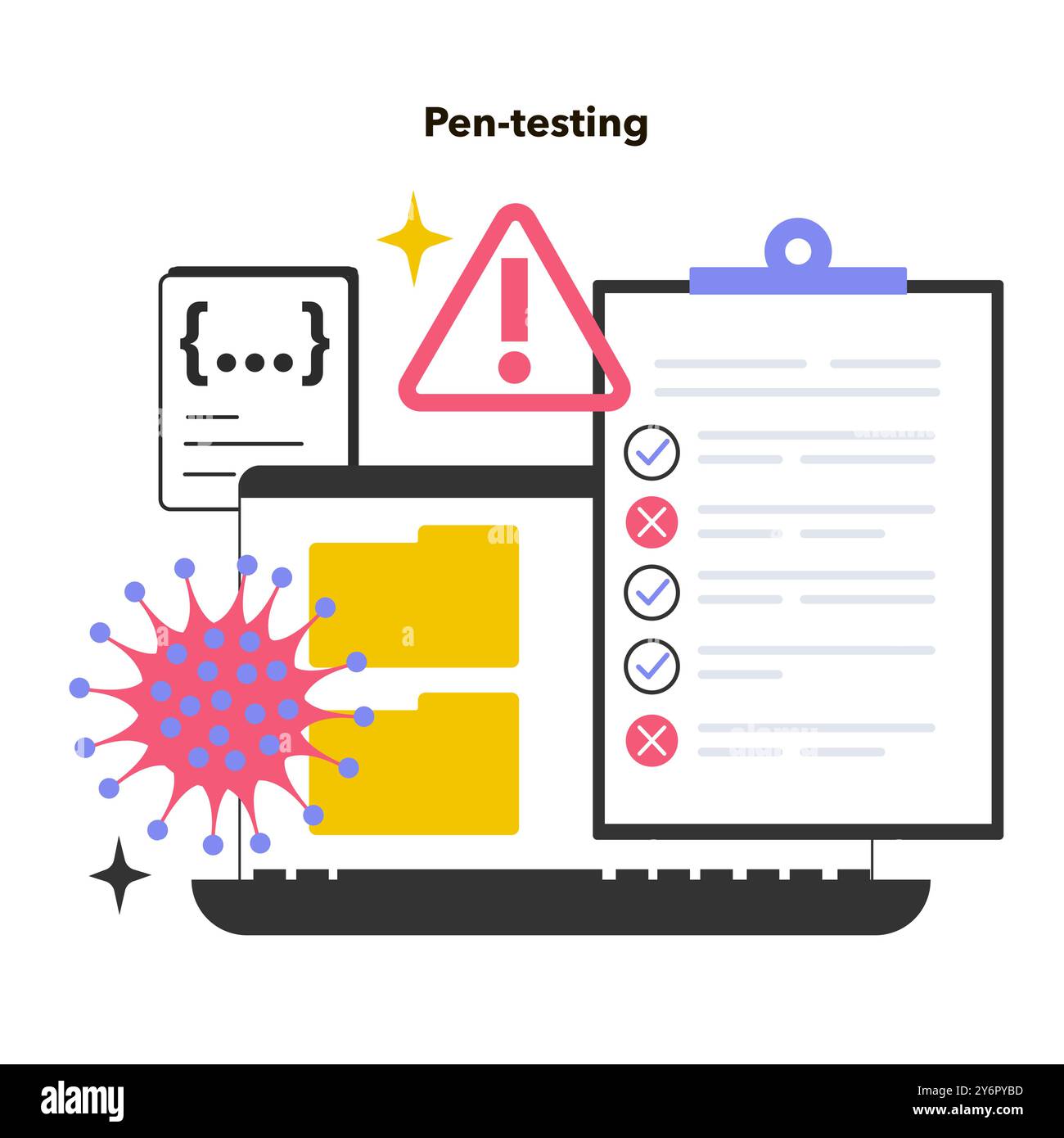Pentesting Cyber Or Web Security Technology Digital Data Protection And Database Safety Bugs