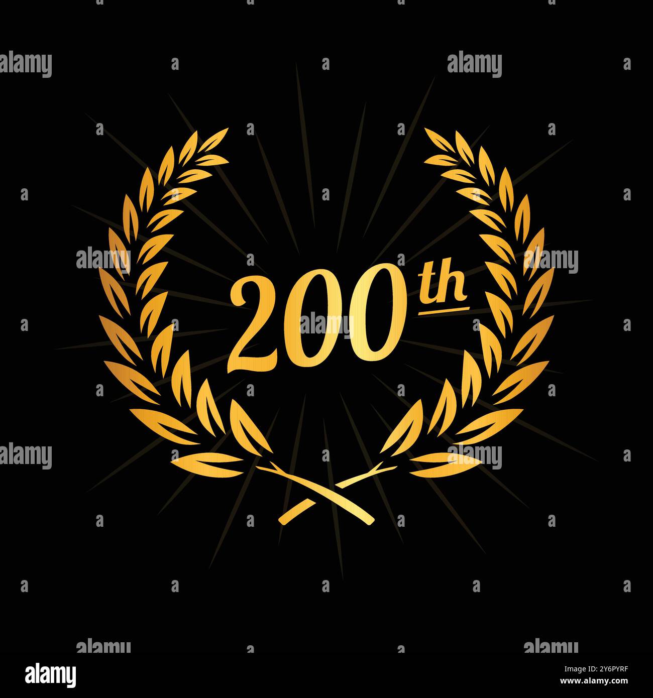 200 years anniversary celebration design template. 200th anniversary ...