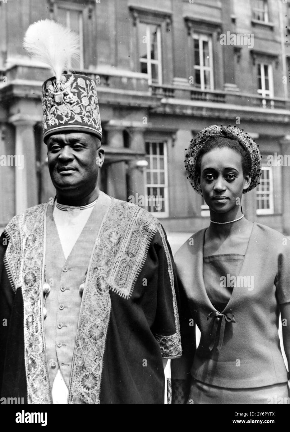 GEORGE RUKIDI WITH PRINCESS ELIZABETH IN LONDON ; 26 JUNE 1962 Stock ...