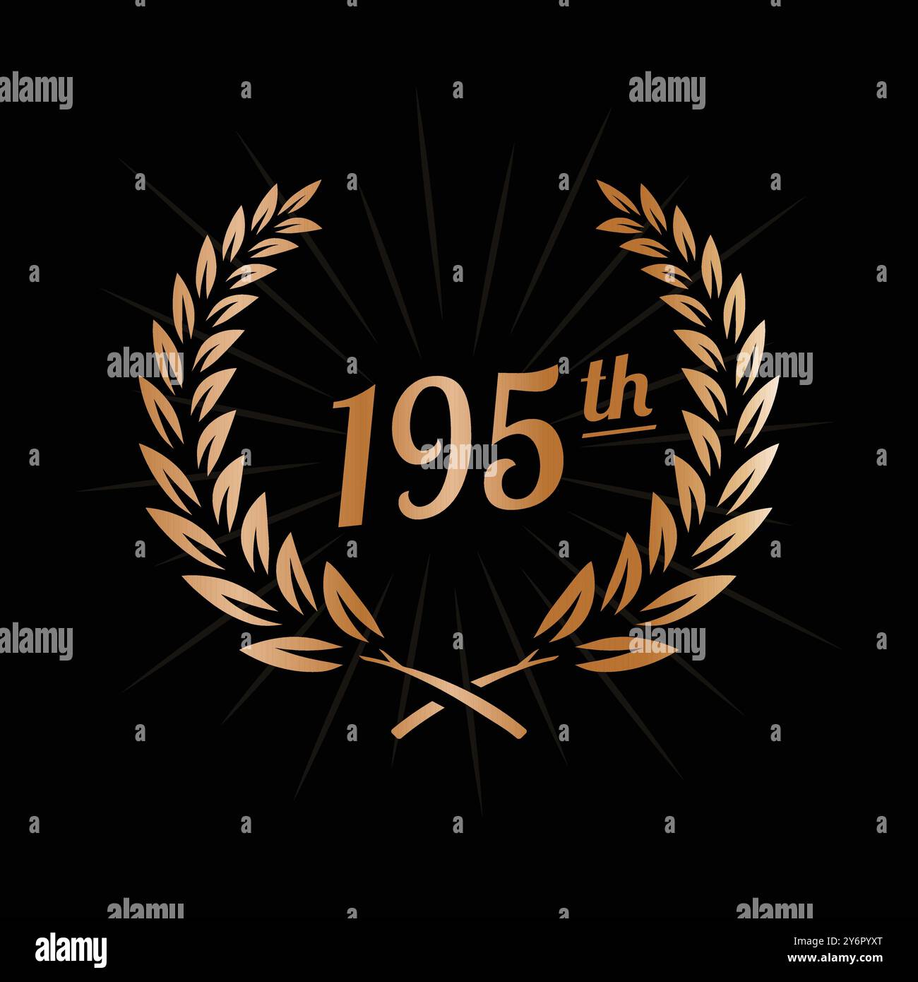 195 years anniversary celebration design template. 195th anniversary ...