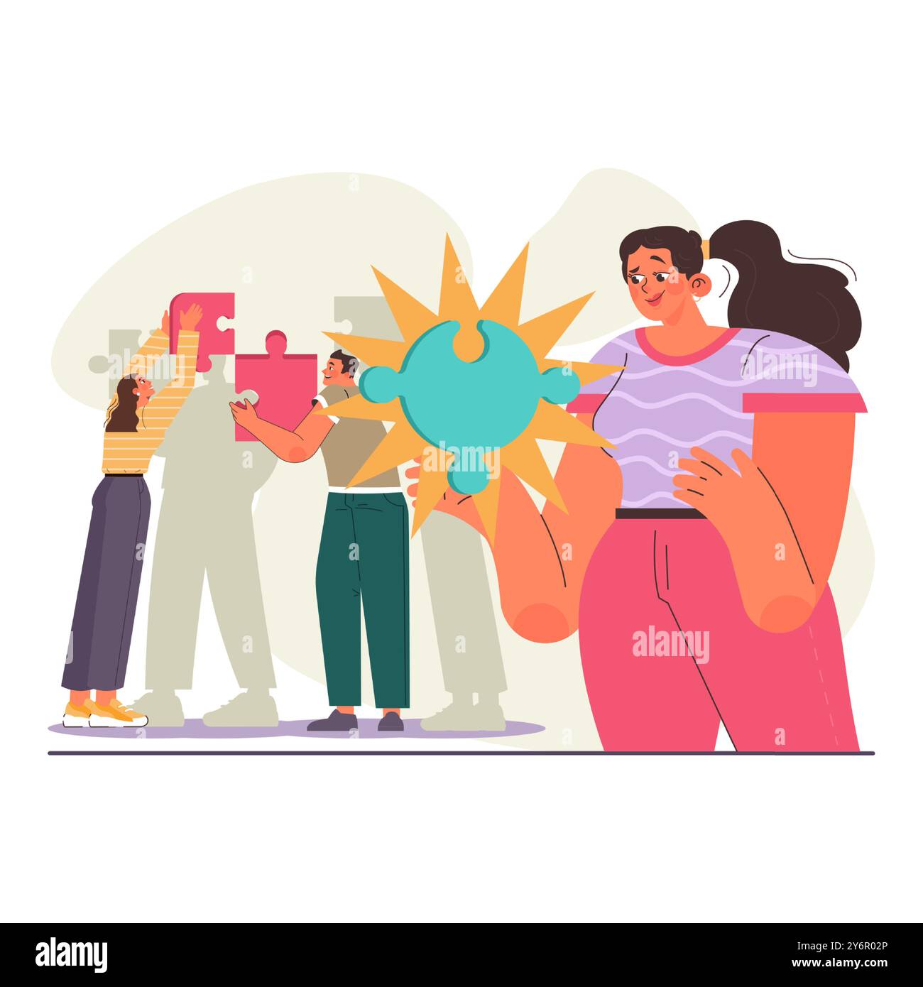 Uniqueness and individuality. Character standing out from the crowd ...