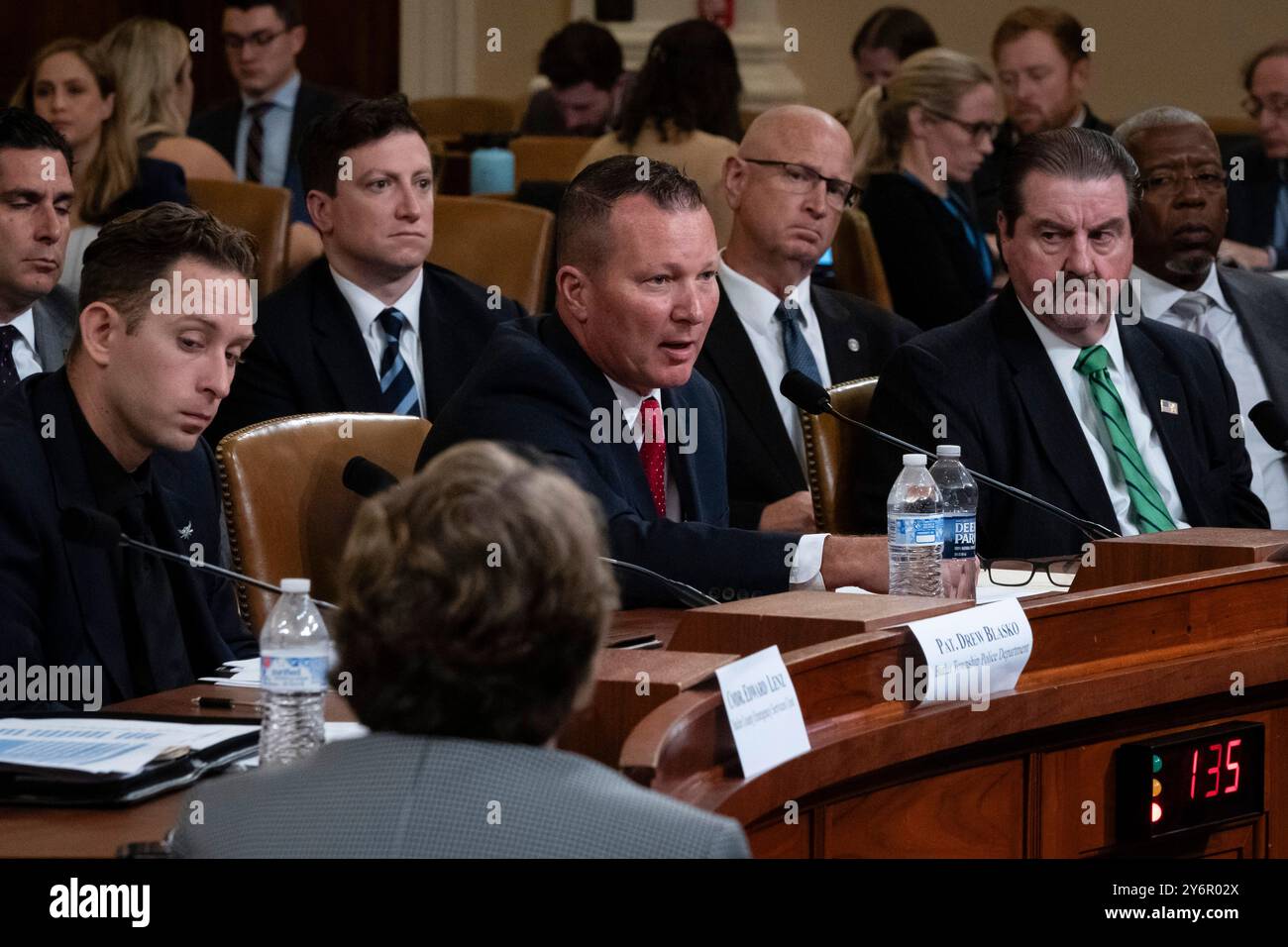 From left, Patrolman Drew Blasko of Butler Township Police Department ...