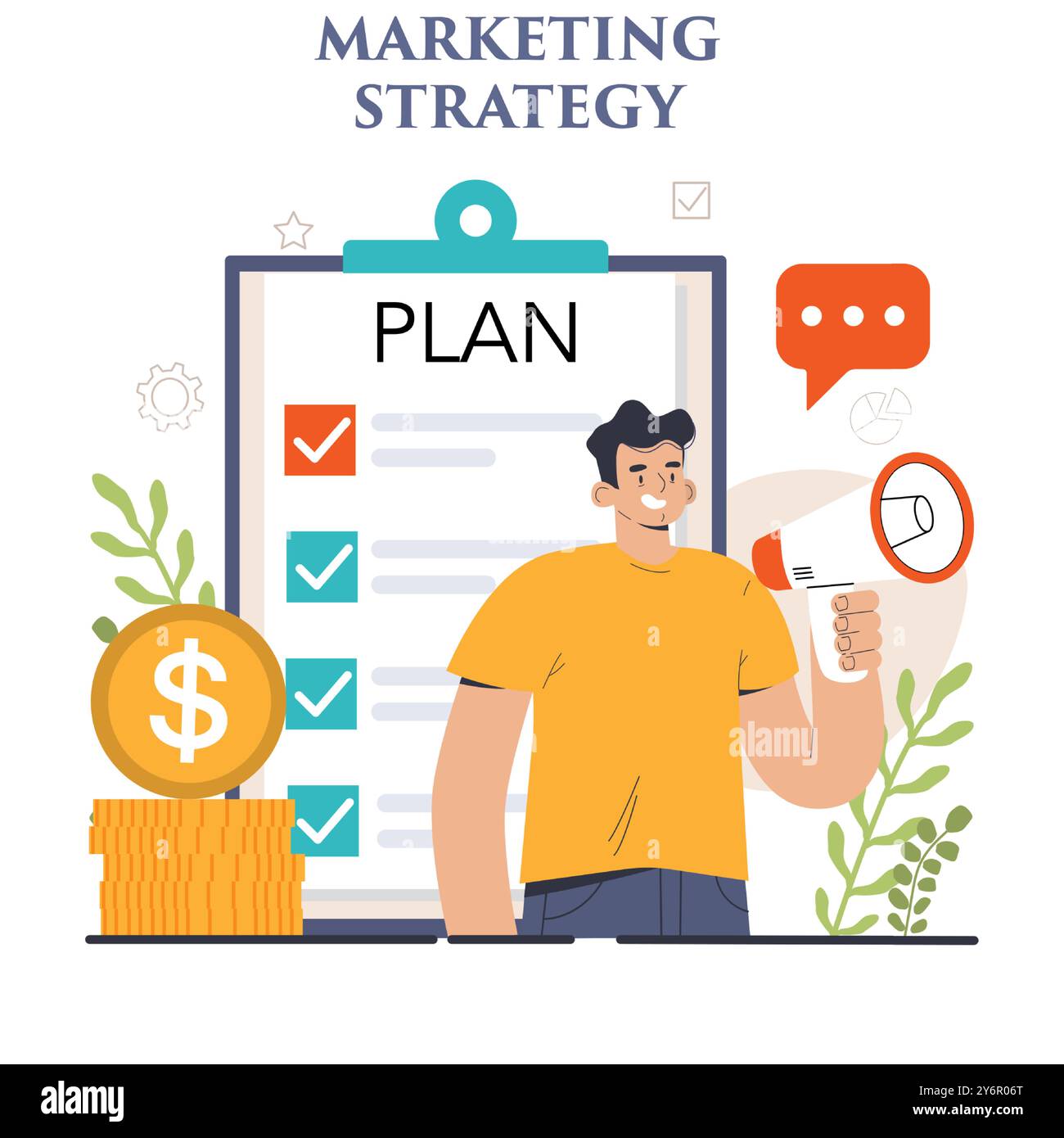 Marketing strategy development. Marketing campaign, commercial project ...