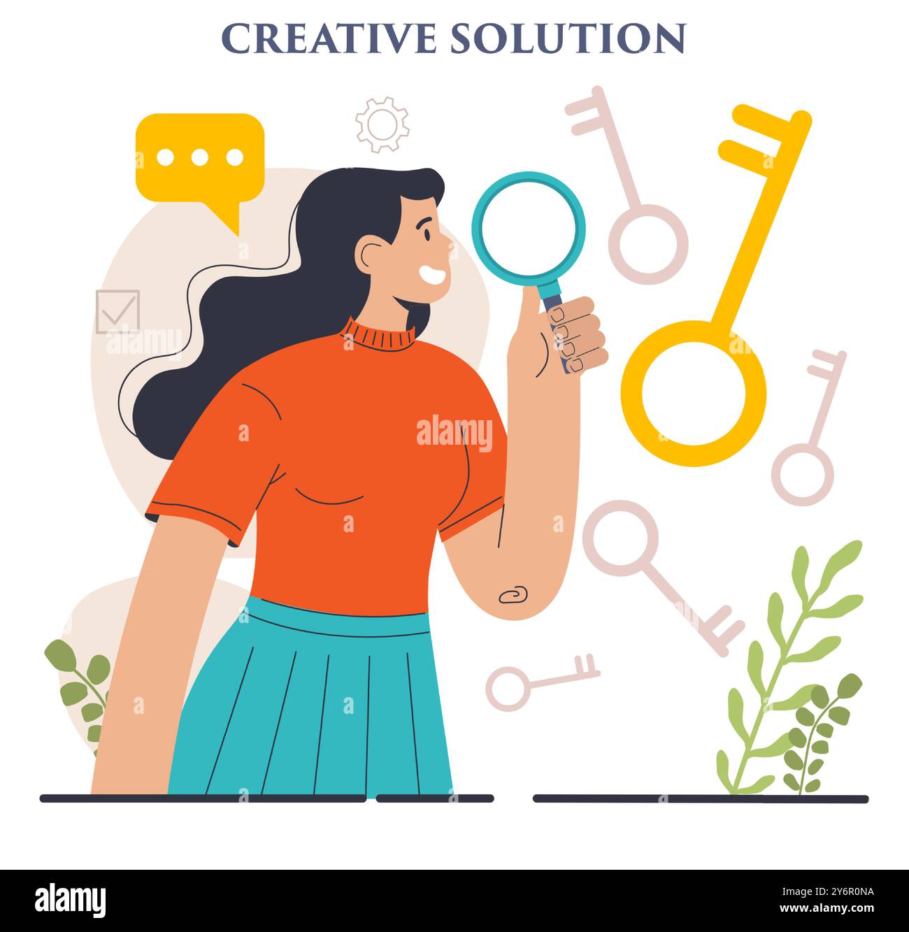 Woman thinking and find way idea hi-res stock photography and images ...