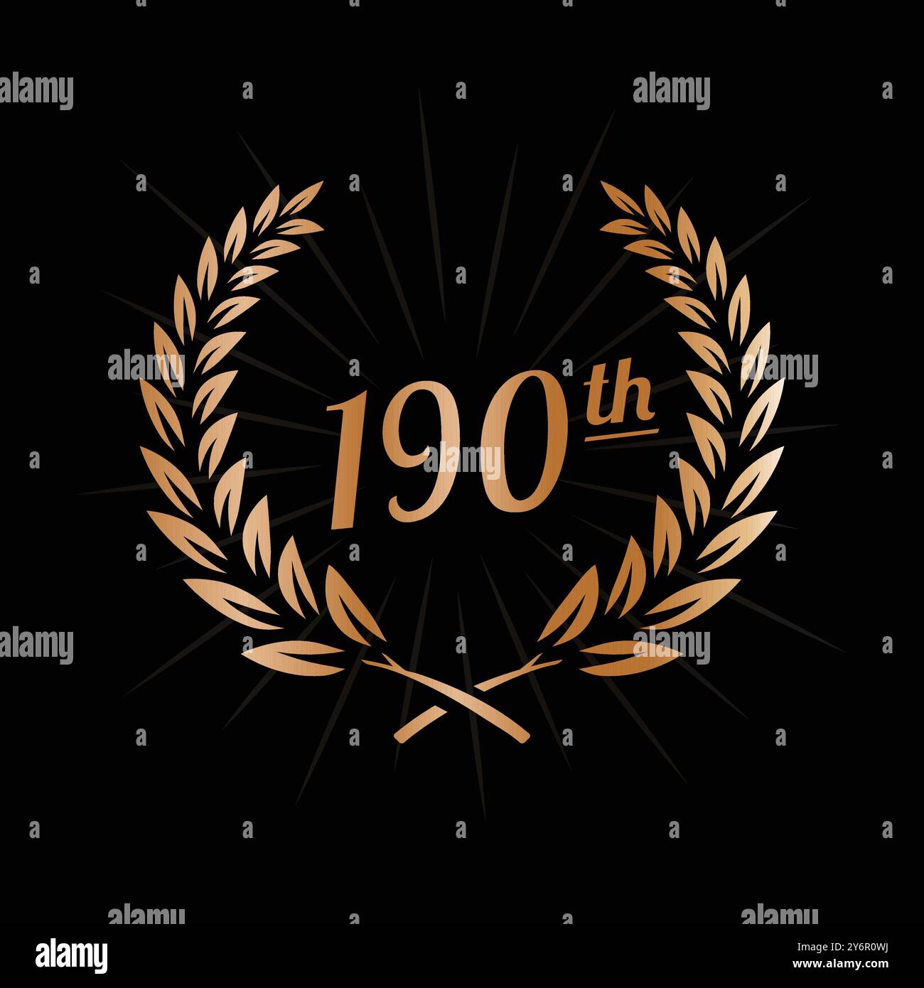 190 years anniversary celebration design template. 190th anniversary ...