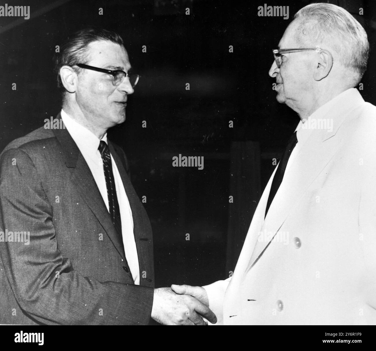 ISRAELI PRESIDENT IZHAK BEN ZVI WITH SHAD POLIER OF NEW YORK IN ...
