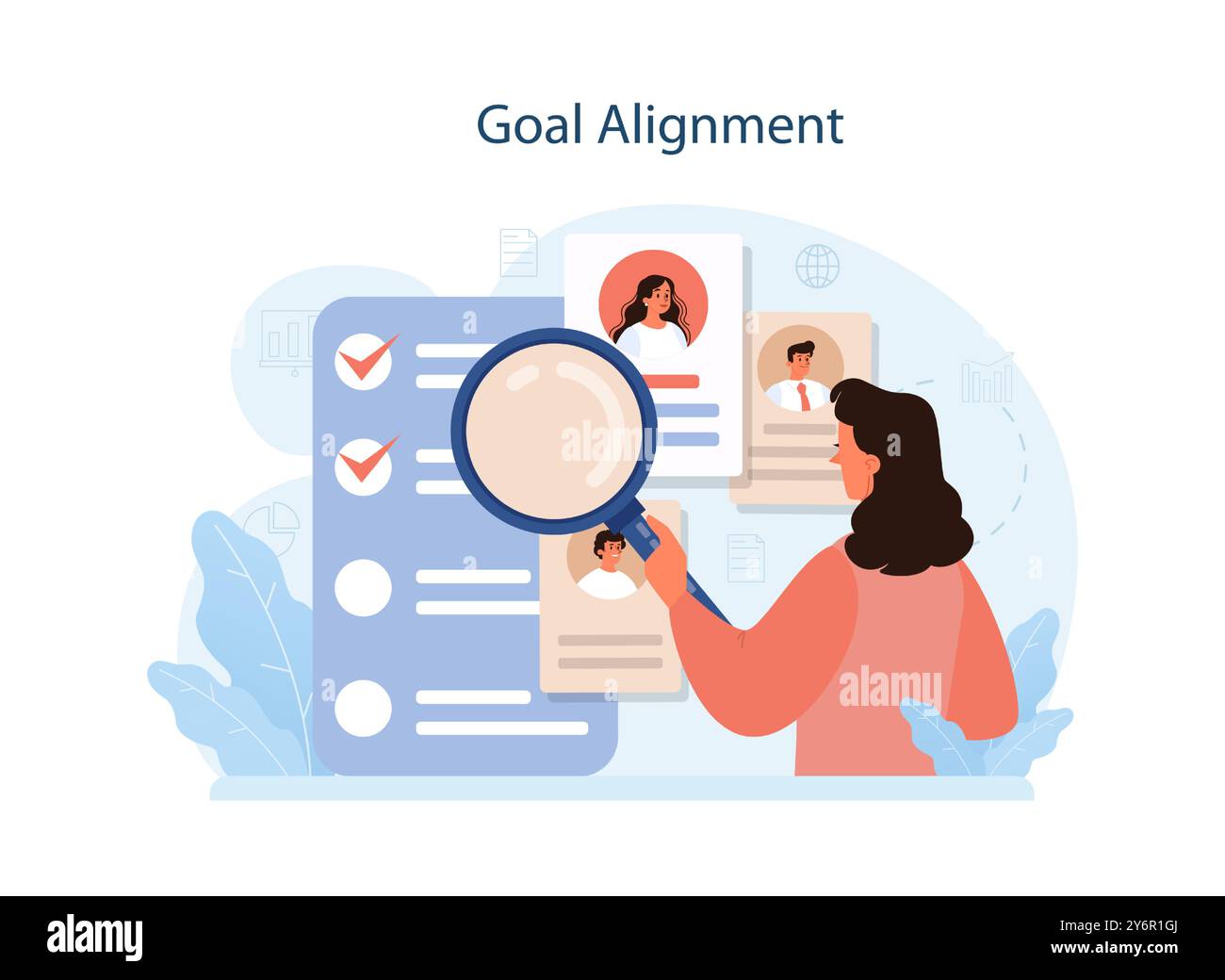 HR agent professional tasks. Human resources manager aligning goals ...