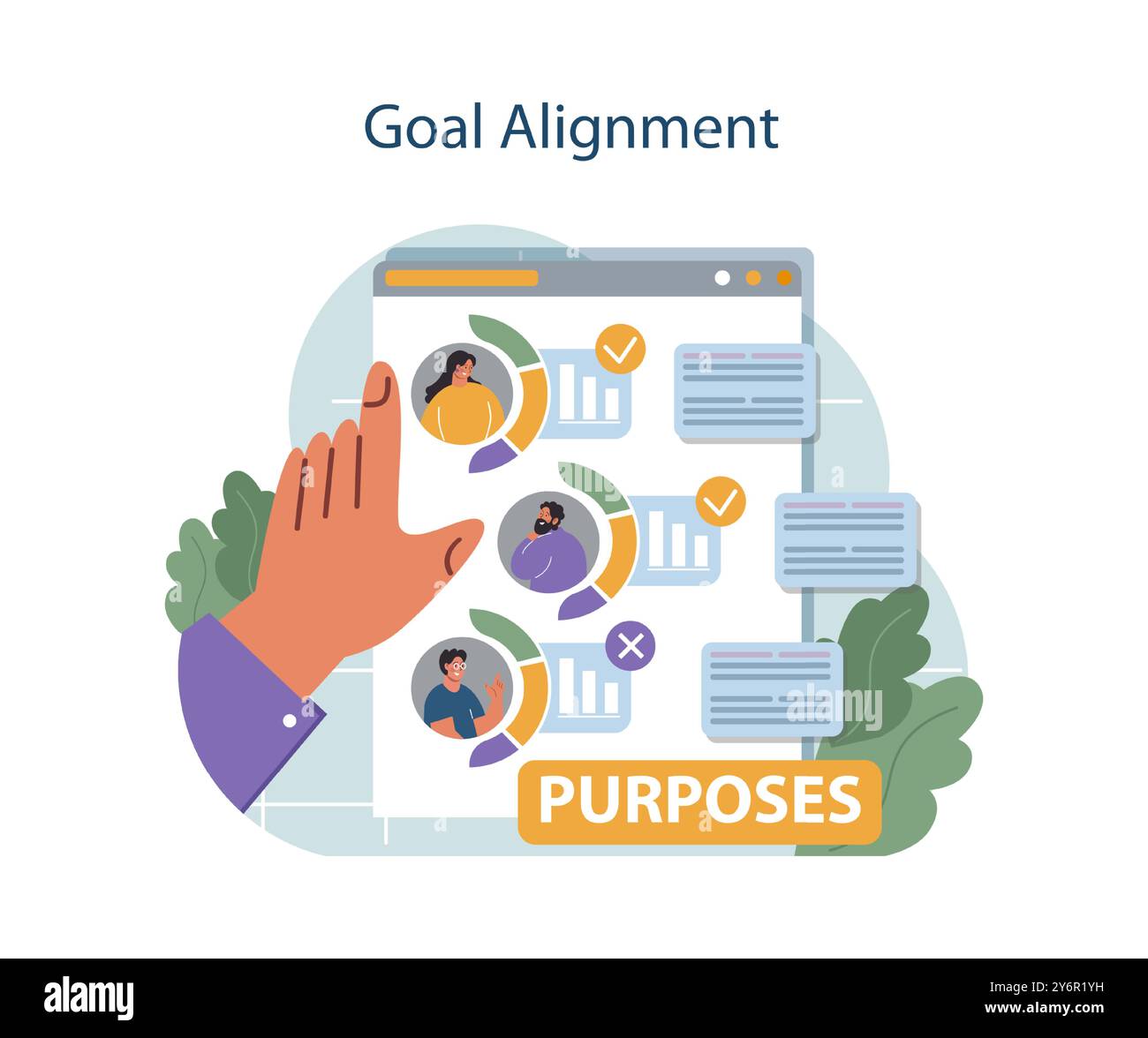 HR agent professional tasks. Human resources manager aligning goals ...