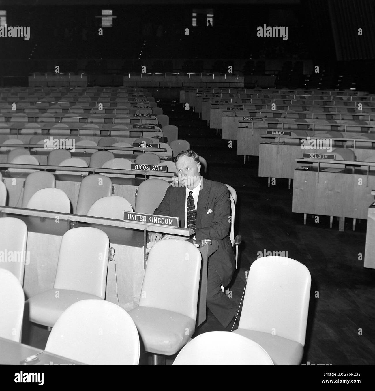 Assembly hall empty Black and White Stock Photos & Images - Alamy