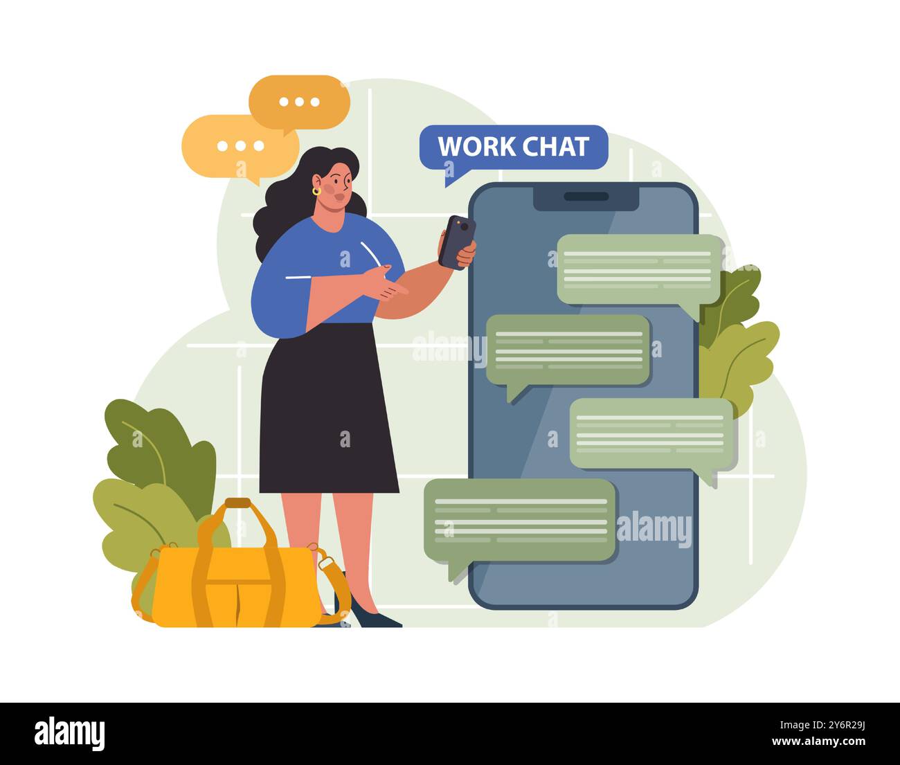 Outdoor office chat Stock Vector Images - Alamy