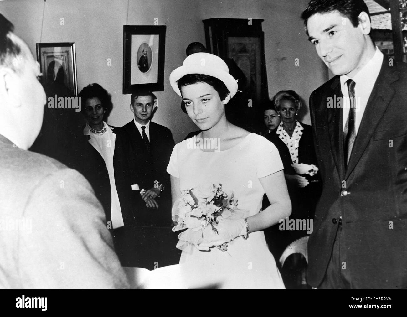 FRENCH ACTOR ROBERT HUSSEIN WEDS CAROLINE ELIASCHEF IN PARIS / ; 8 JUNE ...