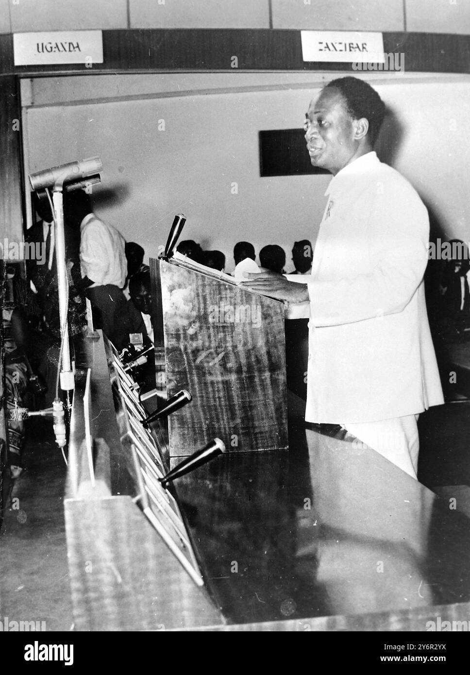 PRESIDENT OF GHANA KWAME NKRUMAH SPEAKS / ; 7 JUNE 1962 Stock Photo - Alamy