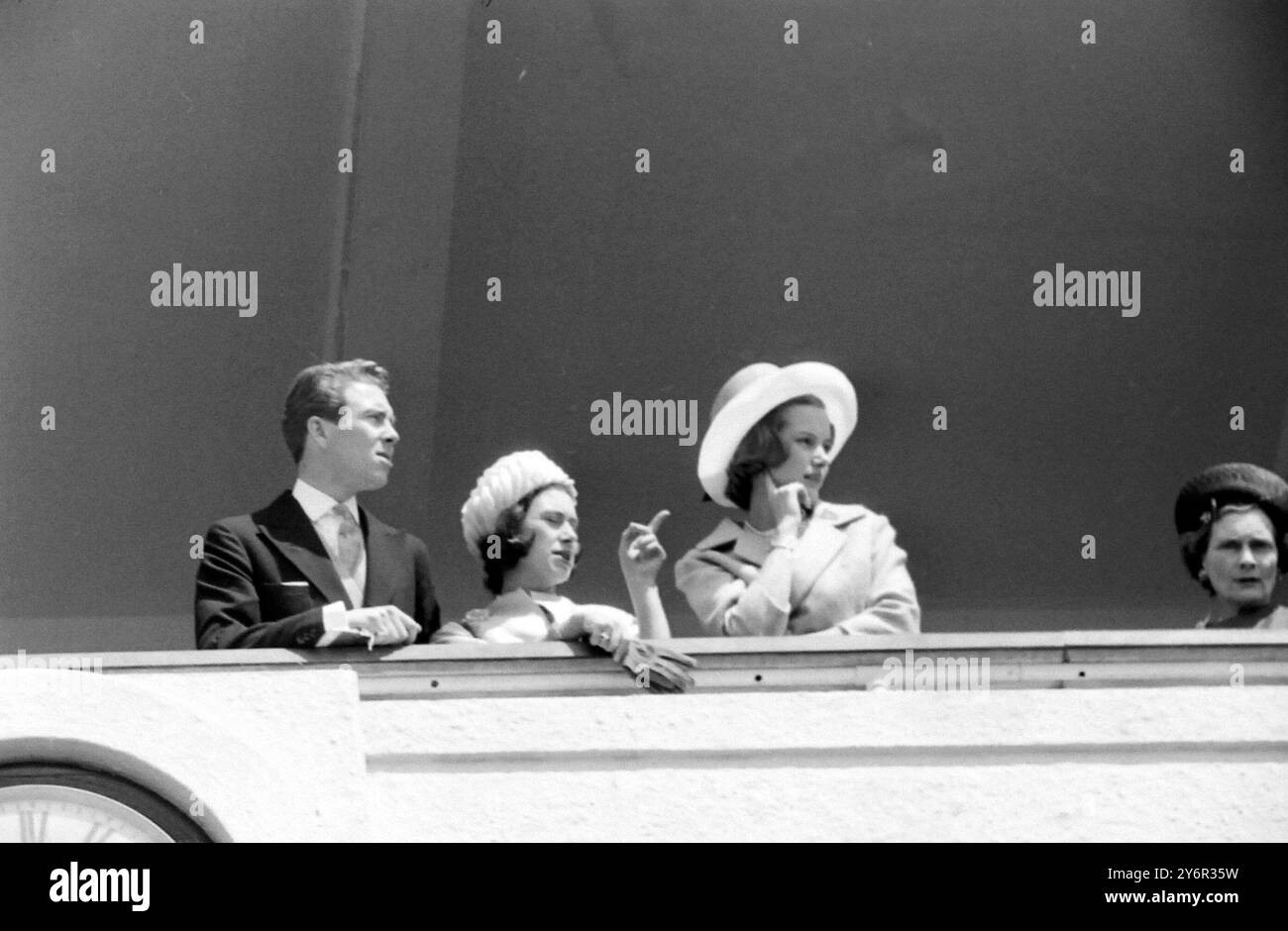 LORD SNOWDON AND PRINCESS MARGARET POINTS OUT SOMETHING AT DERBY AT ...