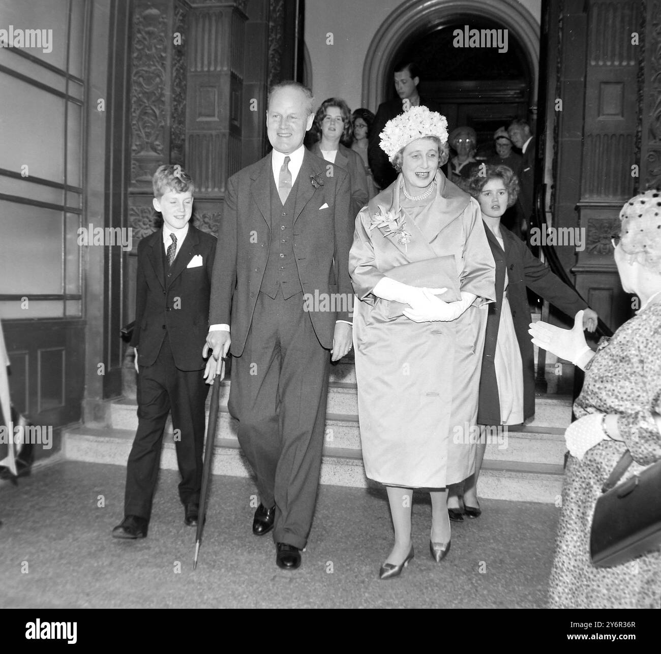 VISCOUNT HINCHINBROOKE WEDS LADY ANN HOLLAND MARTIN IN LONDON ; 7 JUNE ...