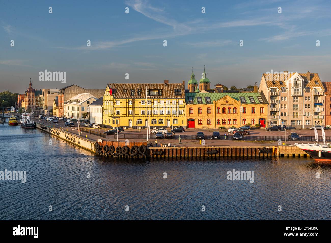 Panorama of Landskrona harbour. Västra industriområdet, Landskrona ...