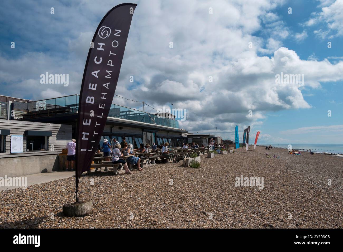 The Beach Cafe, a wooden clad cafe and surf club on the beach at ...