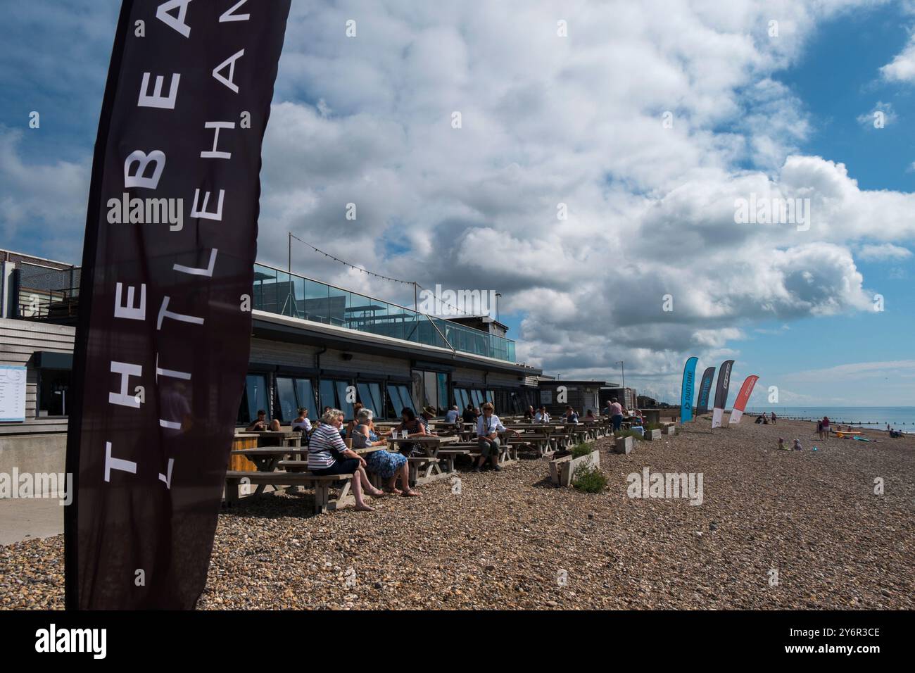 The Beach Cafe, a wooden clad cafe and surf club on the beach at ...