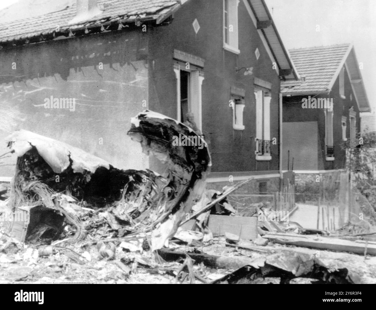 THE MAYOR OF ATLANTA IVAN ALLEN PROBING THE WRECKAGE OF AIR FRANCE ...