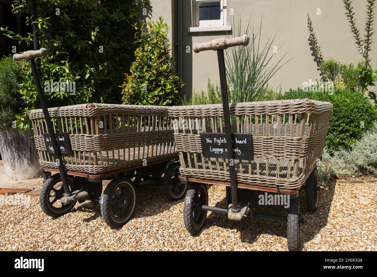Rustic garden wagons hi-res stock photography and images - Alamy