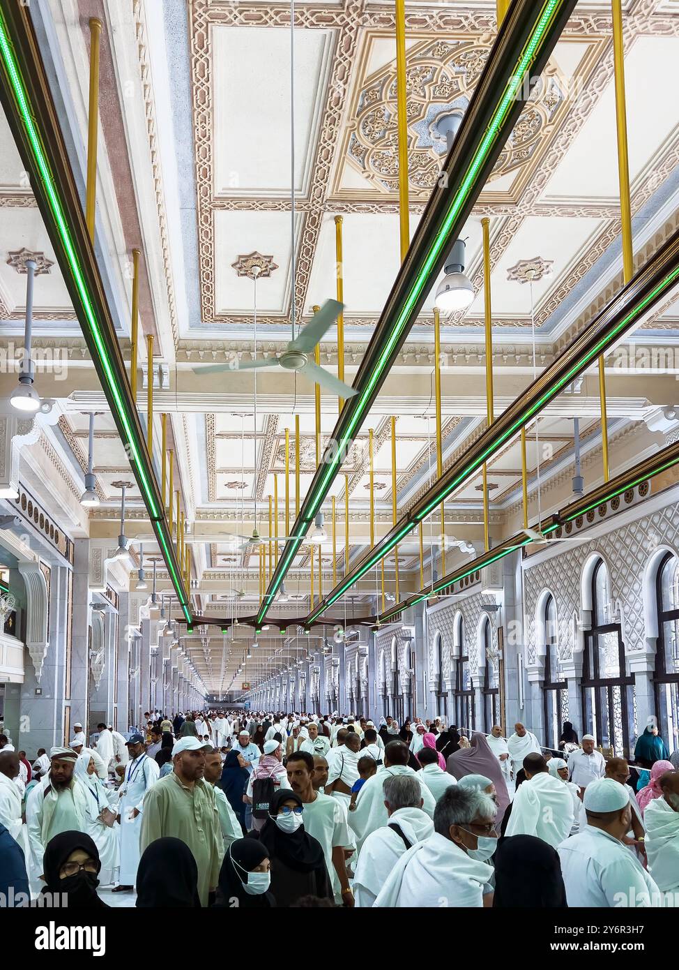 Saudi Arabia, Makkah 18 May 2024. Muslim pilgrims perform saei (brisk ...