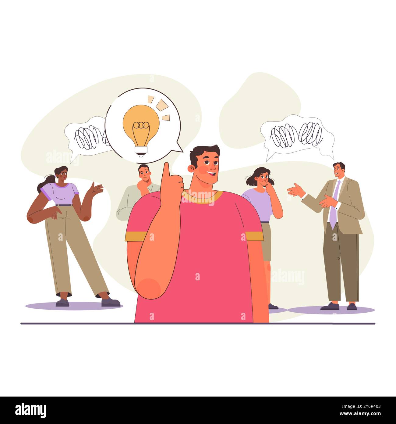 Uniqueness and individuality. Character standing out from the crowd ...