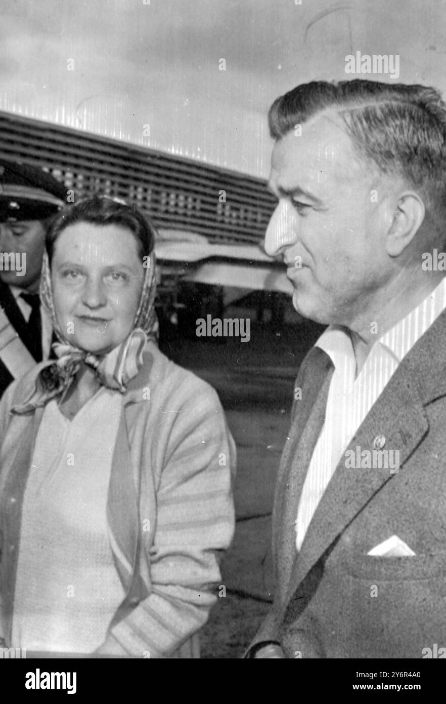 ADOLF WERNER WITH WIFE HERMINE RELEASED FROM PRISON / ; 29 MAY 1962 Stock Photo - Alamy