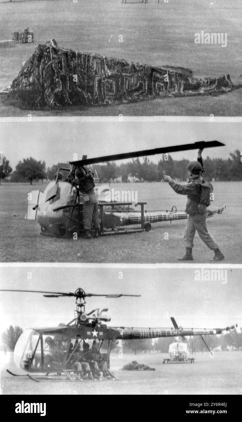 AVIATION COLLAPSABLE HELICOPTER US AIRFORCE CAMEL ; 28 MAY 1962 Stock ...