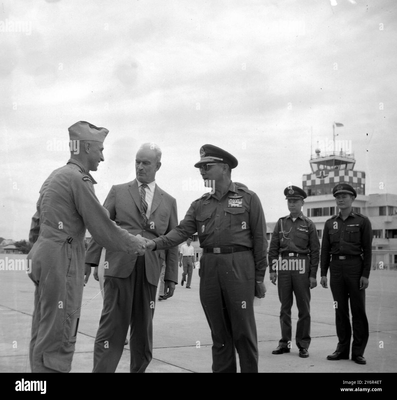 DAWEE CHULASAPA WITH GENERAL STEPHEN WEIR IN BANGKOK / ; 28 MAY 1962 ...