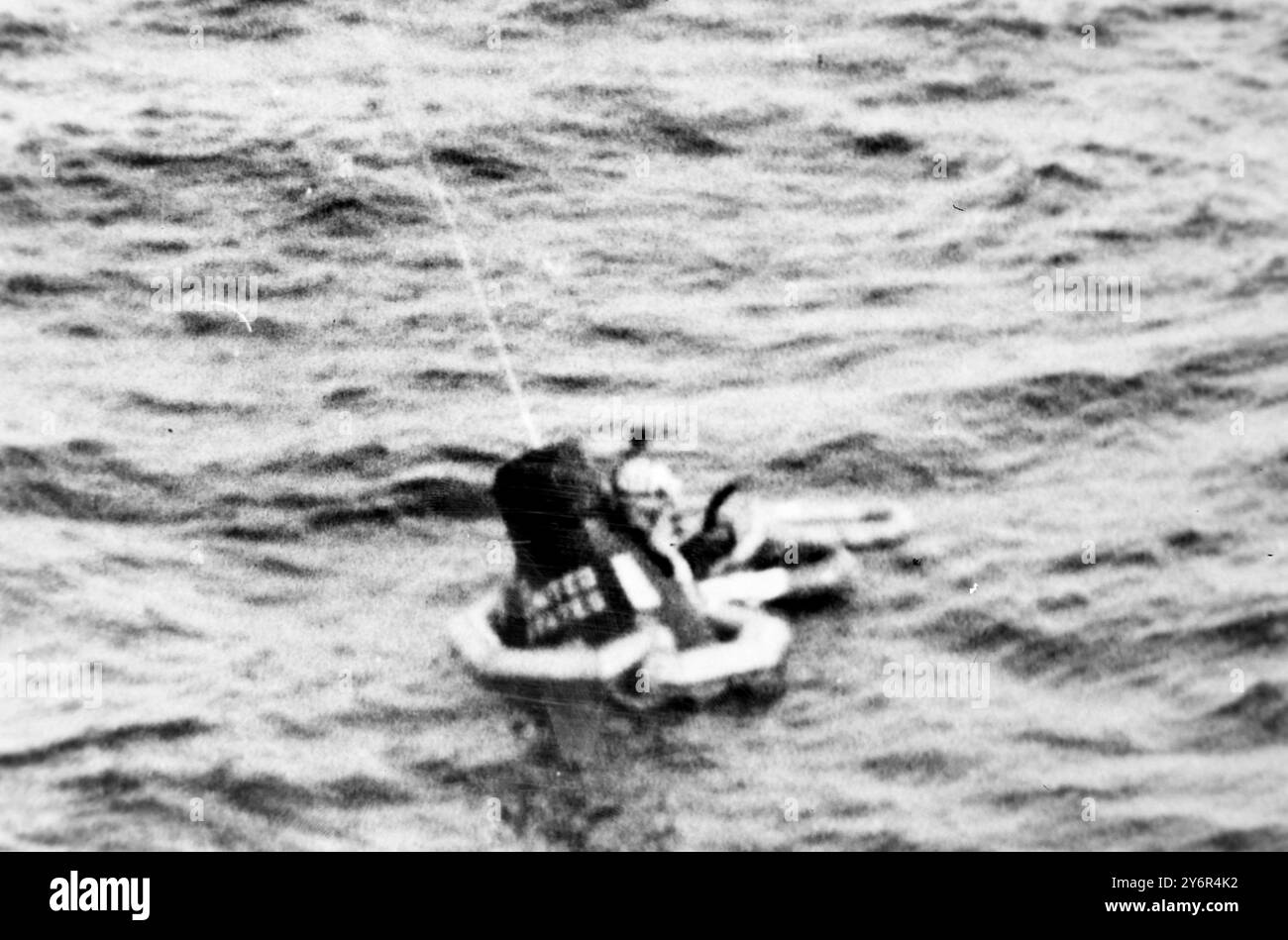SPACE TRAVEL MALCOLM SCOTT CARPENTER ON RAFT WITH DR FOR MEDICAL CHECK ...