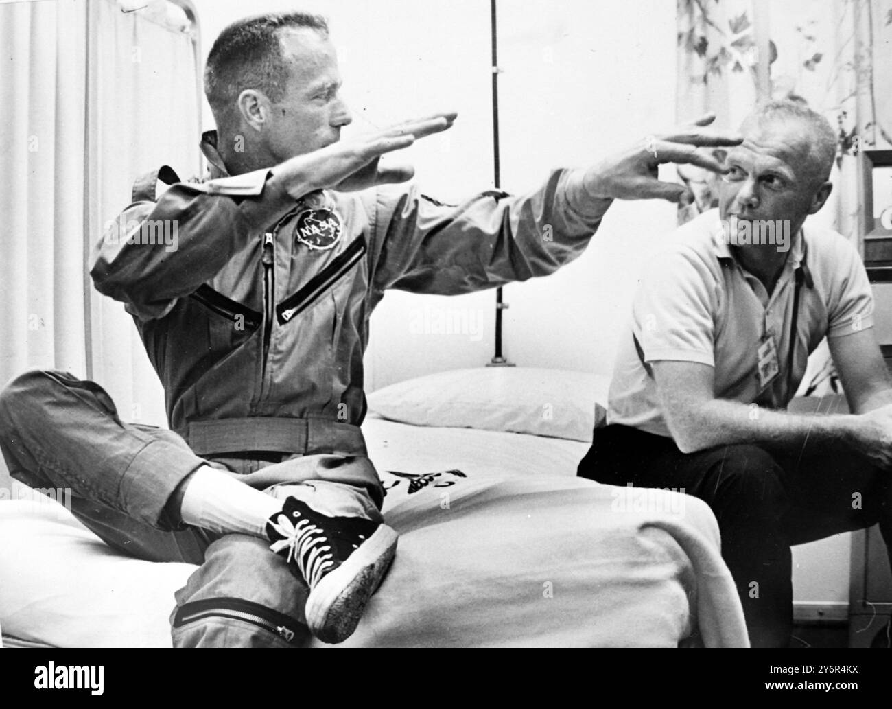 AMERICAN ASTRONAUT MALCOLM SCOTT CARPENTER WITH JOHN GLENN / ; 27 MAY ...