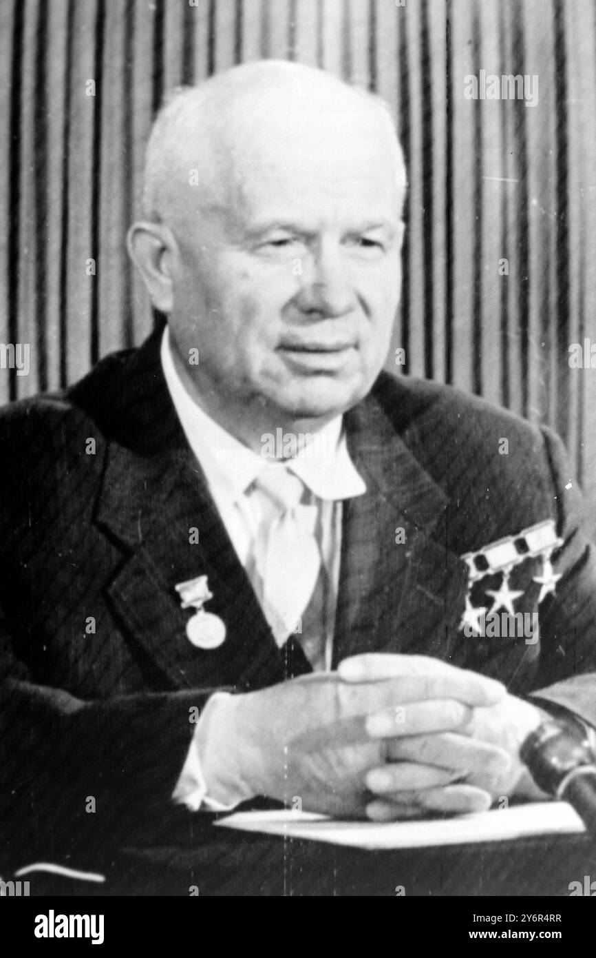 SOVIET PRIME MINISTER NIKITA KHRUSHCHEV / ; 26 MAY 1962 Stock Photo - Alamy