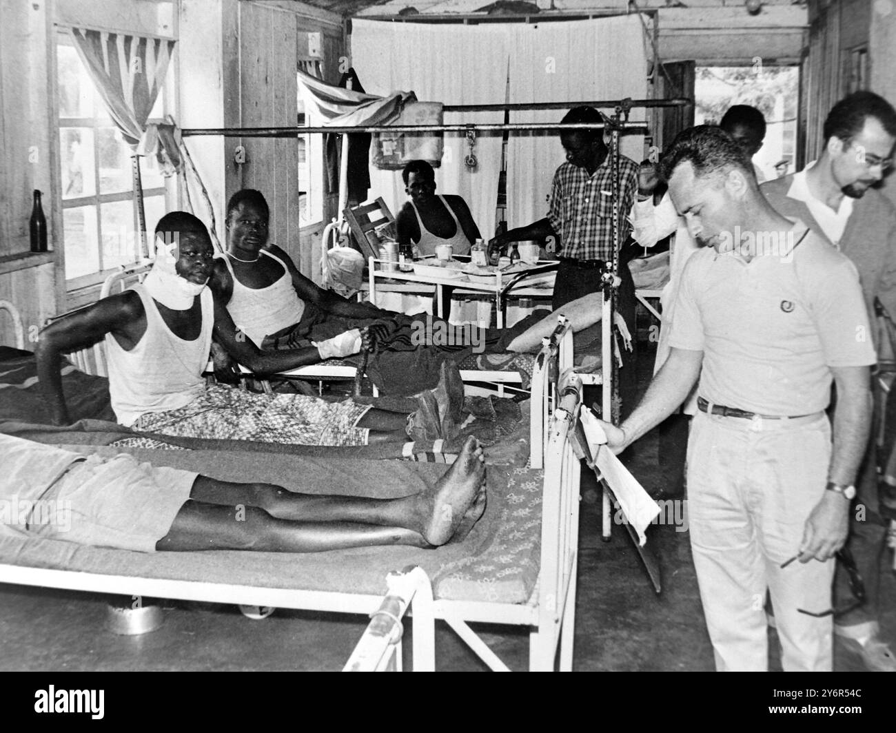 HOSPITAL MORENO DR TOUR OF BARRACK ROOM HOSPITAL KIVU ; 23 MAY 1962 ...