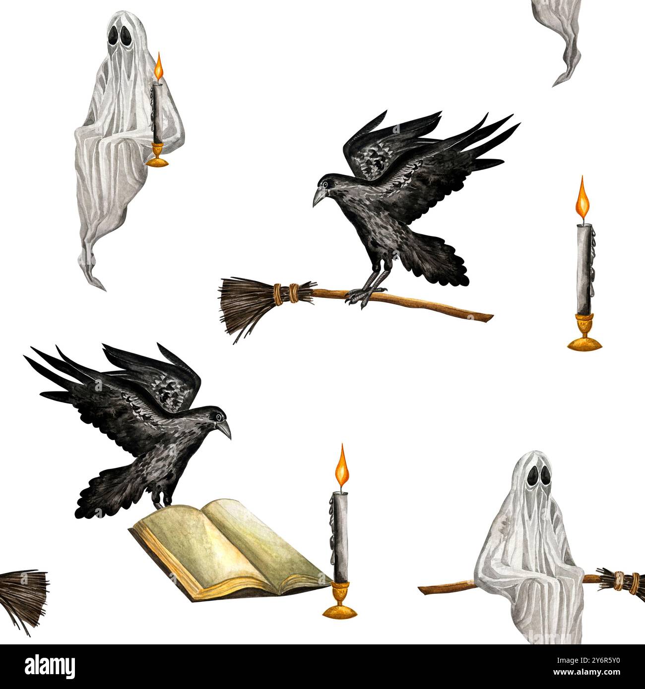 Watercolor monster pumpkins halloween Cut Out Stock Images & Pictures ...