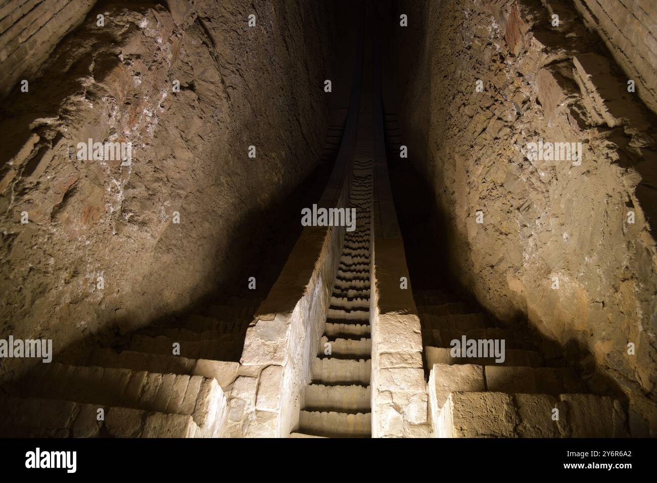 The ruins of the medieval complex of Ulugbek astronomical observatory ...