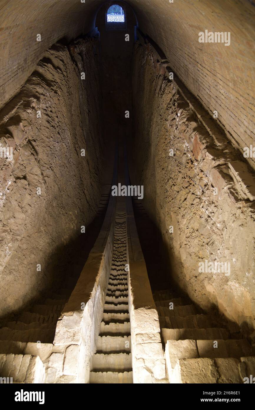 The ruins of the medieval complex of Ulugbek astronomical observatory ...