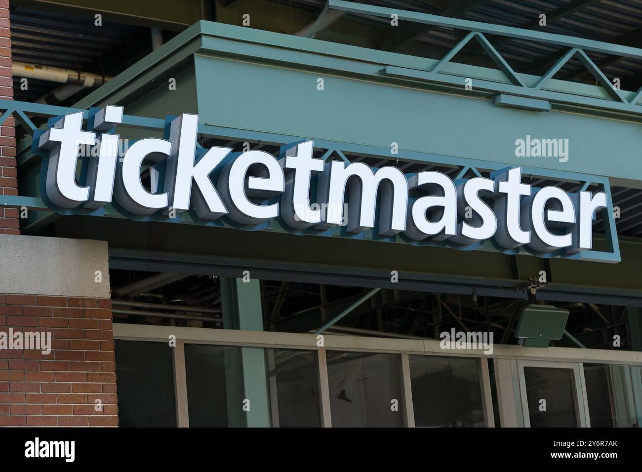 GREEN BAY, WI, USA, SEPTEMBER 23, 2024: Ticketmaster ticket office ...