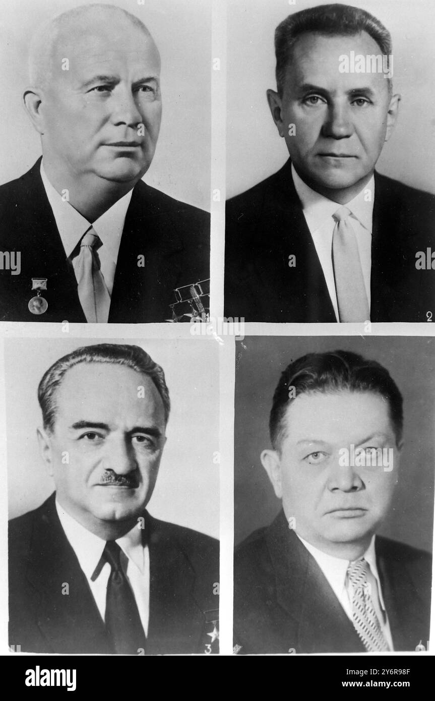 SOVIET PRIME MINISTER NIKITA KHRUSHCHEV PORTRAIT OF SOVIET COUNCIL ...