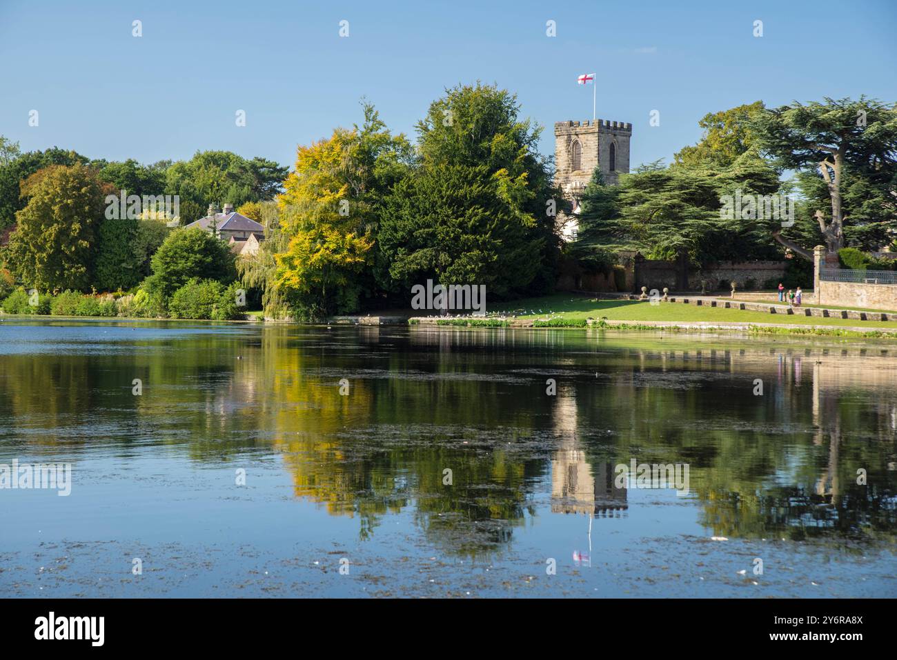 The tower of Saint Michael with Saint Mary's church, with the Saint ...