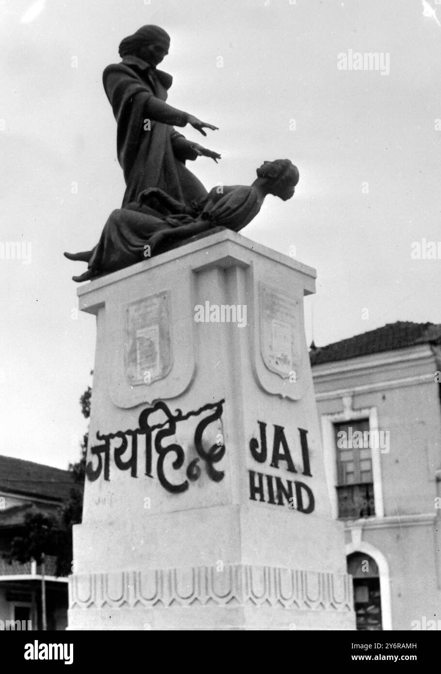 SLOGANS PAINTED ON WALL IN GOA ; 26 APRIL 1962 Stock Photo - Alamy