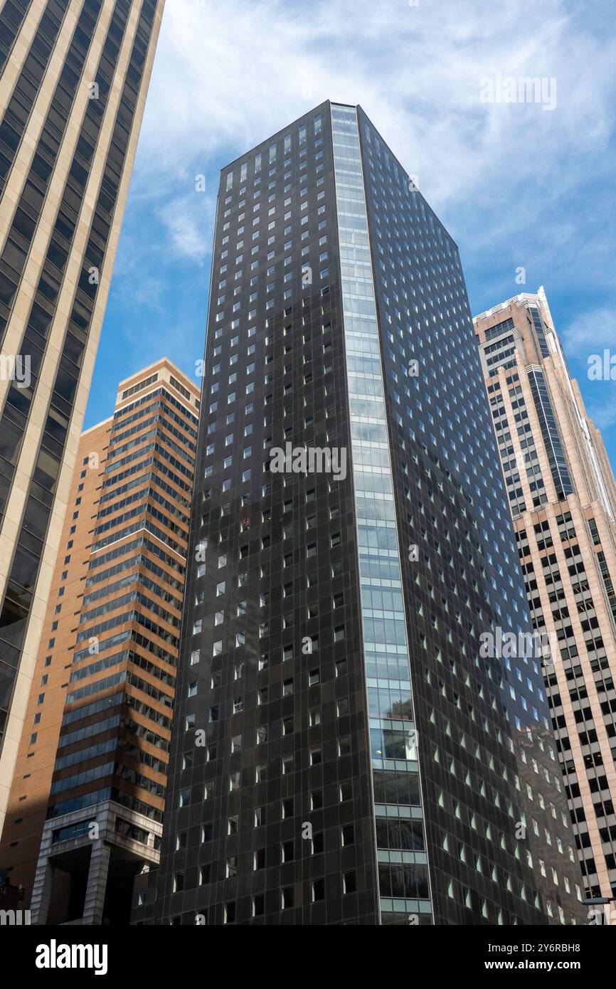Modern high-rise skyscrapers Line sixth Avenue in Midtown Manhattan ...