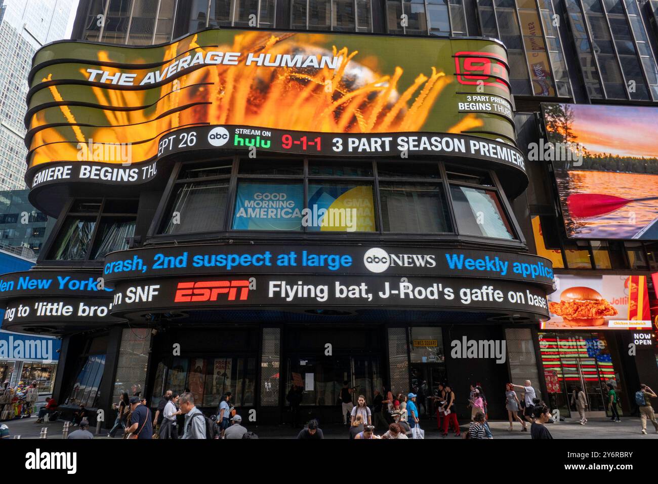Wrap Around Moving Billboard at ABC TV Network News Studios in Times ...