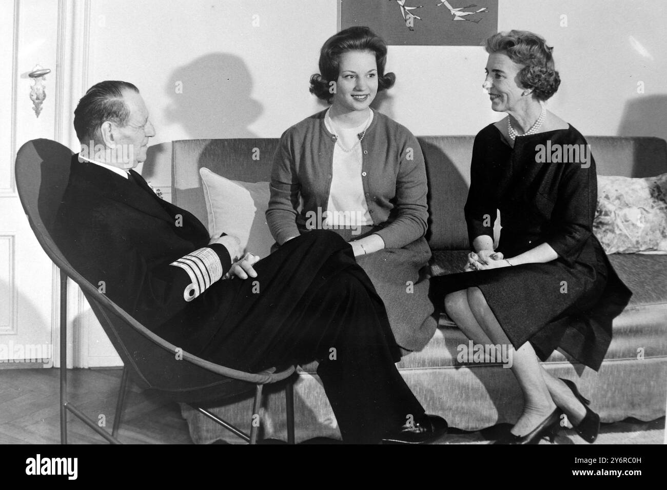 PRINCESS BENEDIKTE OF DENMARK WITH QUEEN INGRID AND KING ; 19 APRIL ...