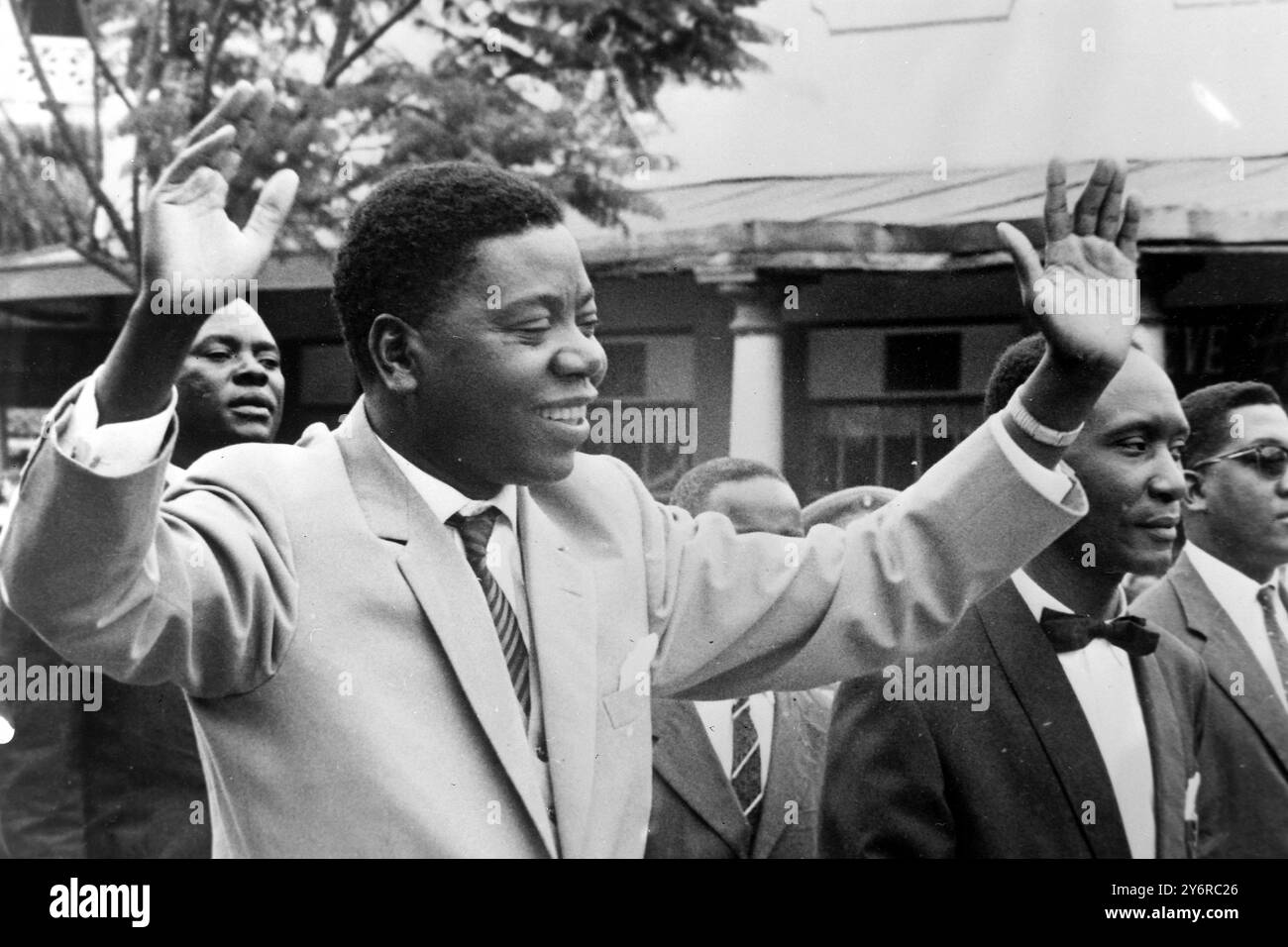 KATANGA PRESIDENT MOISE TSHOMBE IN ELIZABETHVILLE/ ; 20 APRIL 1962 ...