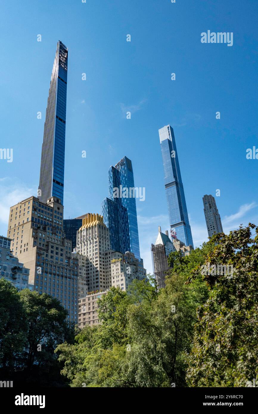 Super tall, skyscrapers, dominate midtown skyline as seen from Central ...