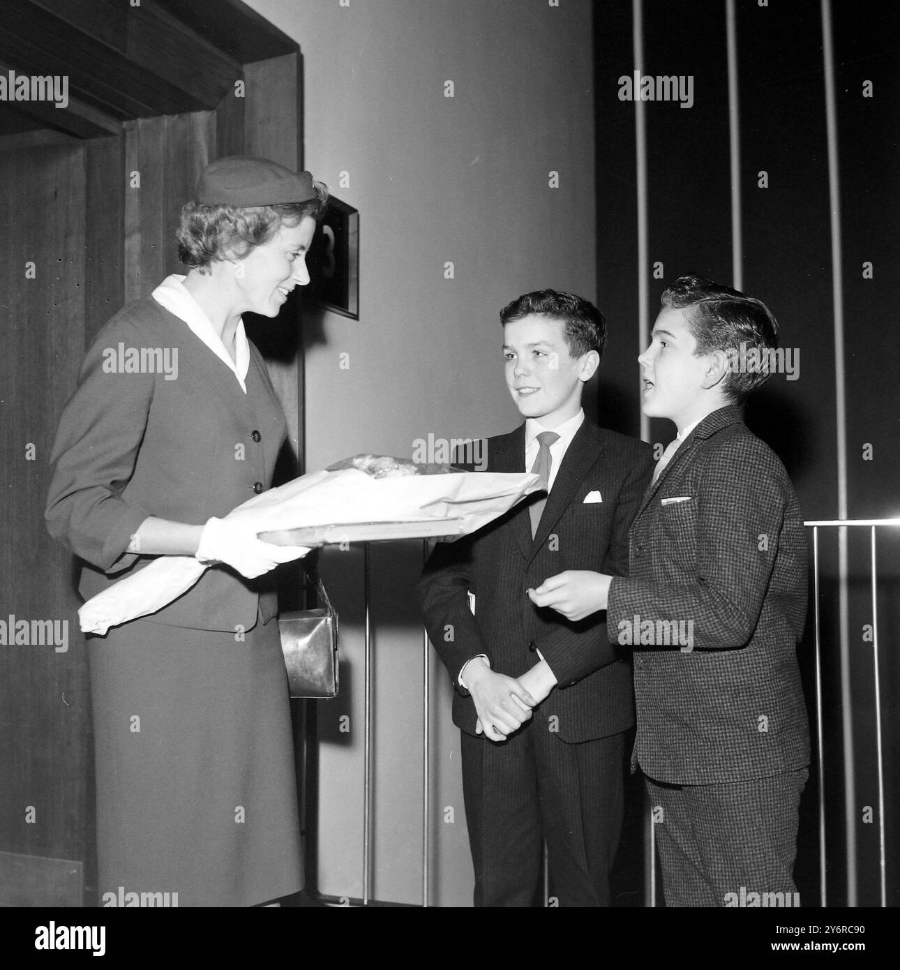 KEVIN BUCKLEY AND JOHN O'SULLIVAN AT LONDON AIRPORT / ; 18 APRIL 1962 ...