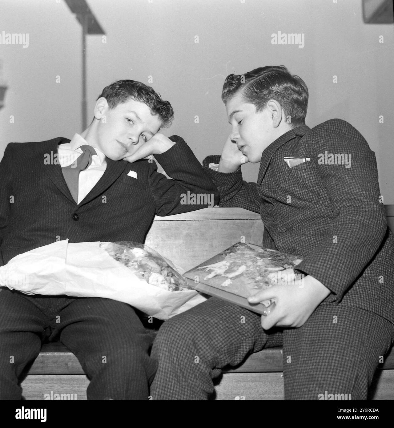KEVIN BUCKLEY AND JOHN O'SULLIVAN AT LONDON AIRPORT / ; 18 APRIL 1962 ...