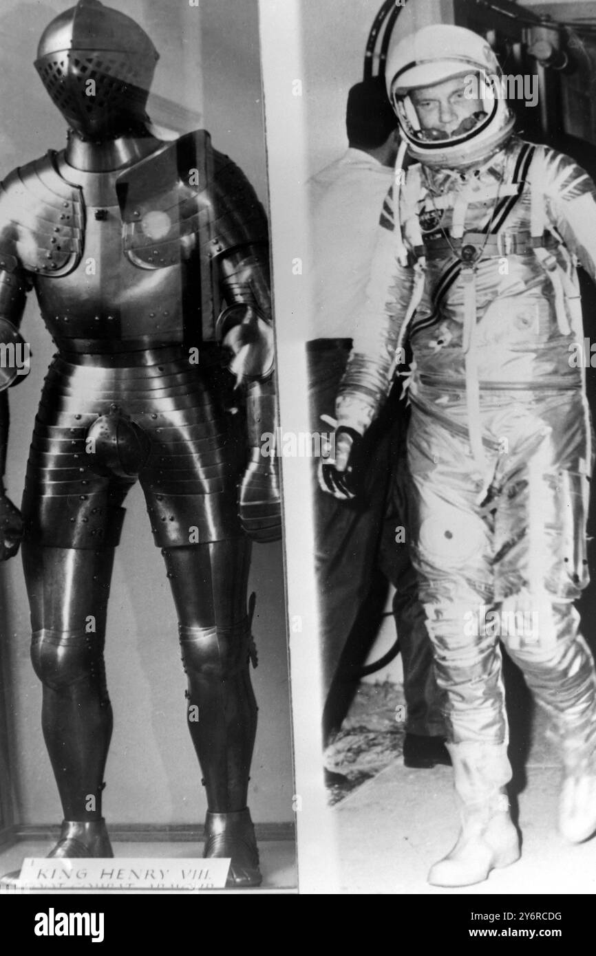 AMERICAN ASTRONAUT JOHN GLENN WEARING SPACE SUIT / ; 18 APRIL 1962 ...