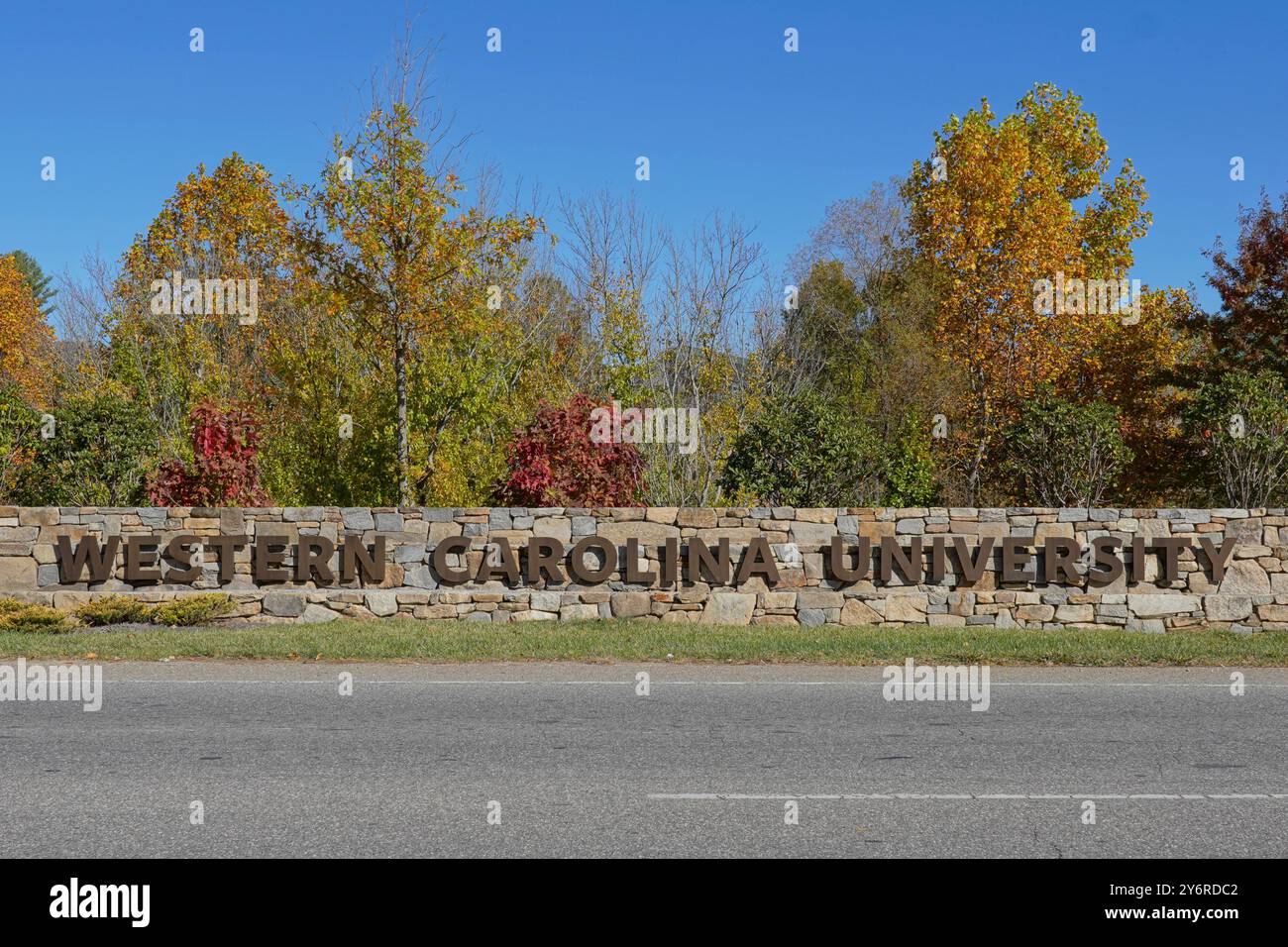 Western Carolina University sign at campus entrance Stock Photo - Alamy