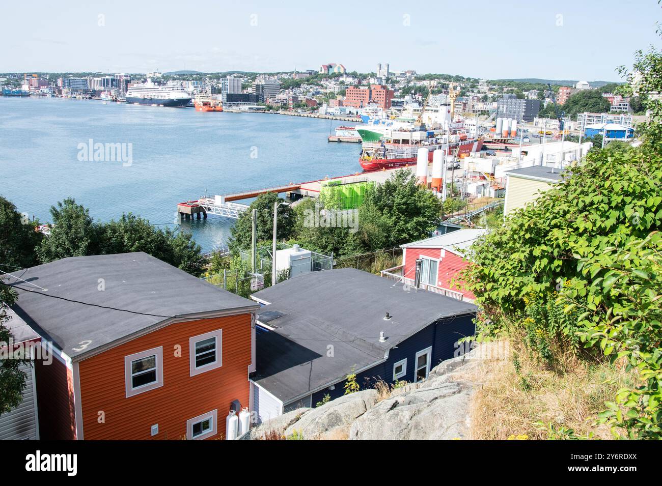 View of the port from the battery in St. John's, Newfoundland ...