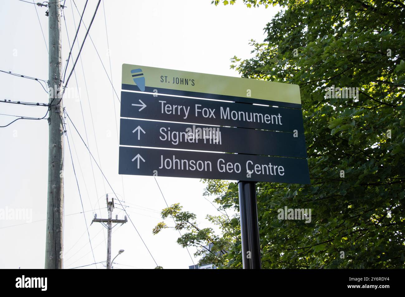 Directional sign to Terry Fox Monument, Signal Hill and Johnson Geo ...